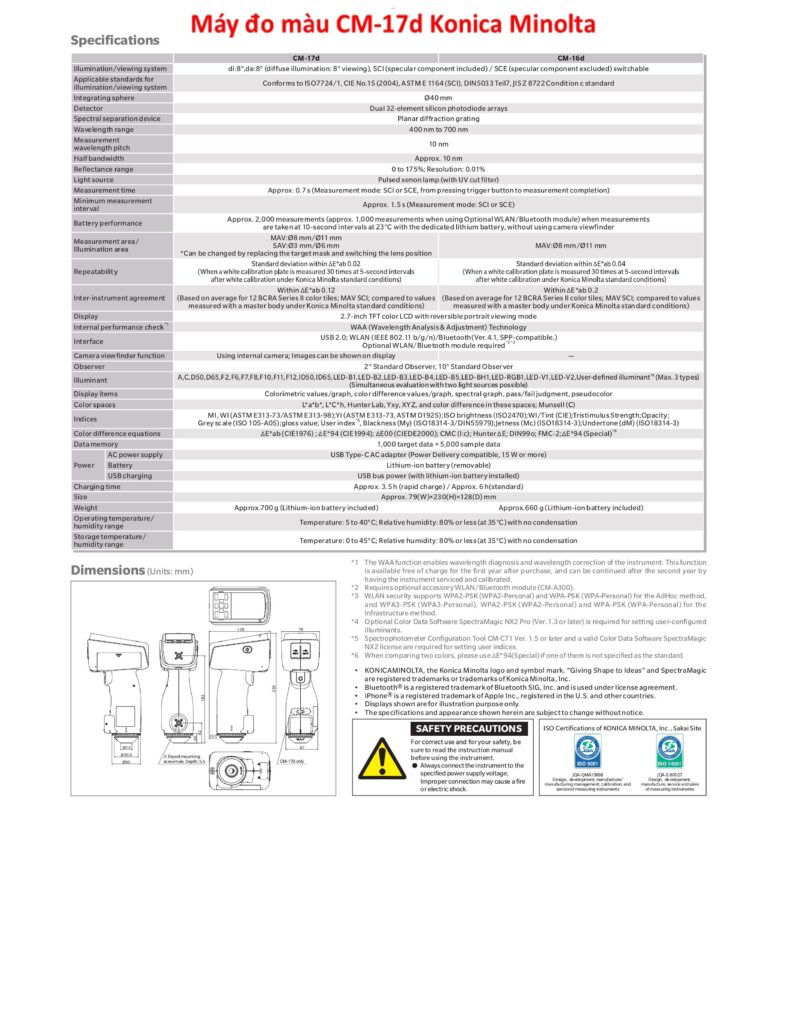 Máy quang phổ cm-17d - CHUYÊN CUNG CẤP THIẾT BỊ LAB